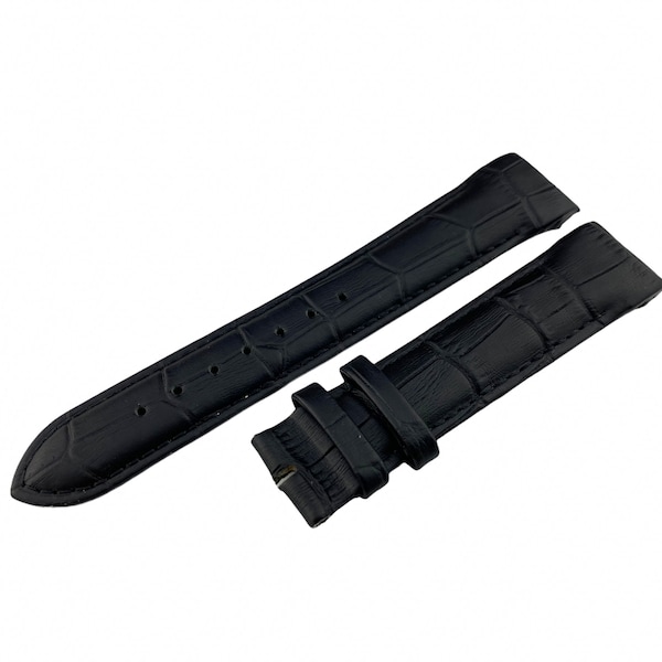 Curved End Leather Watch Strap - Etsy