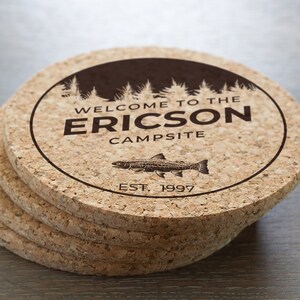 Personalized Camping Coasters Custom Coaster Set of 4 - Etsy