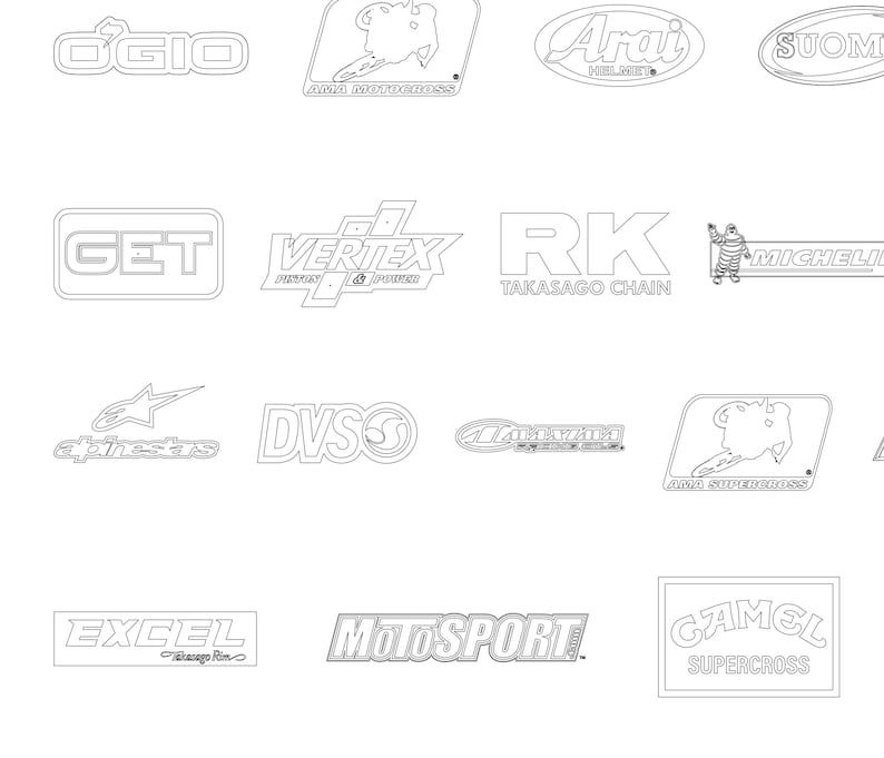 Motocross Brand Logos Bundle | 98 Logo Designs | PDF, AI, EPS, Dxf ...