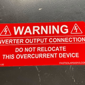 40 Premium Photovoltaic Safety Warning PV System Labels With Rapid ...