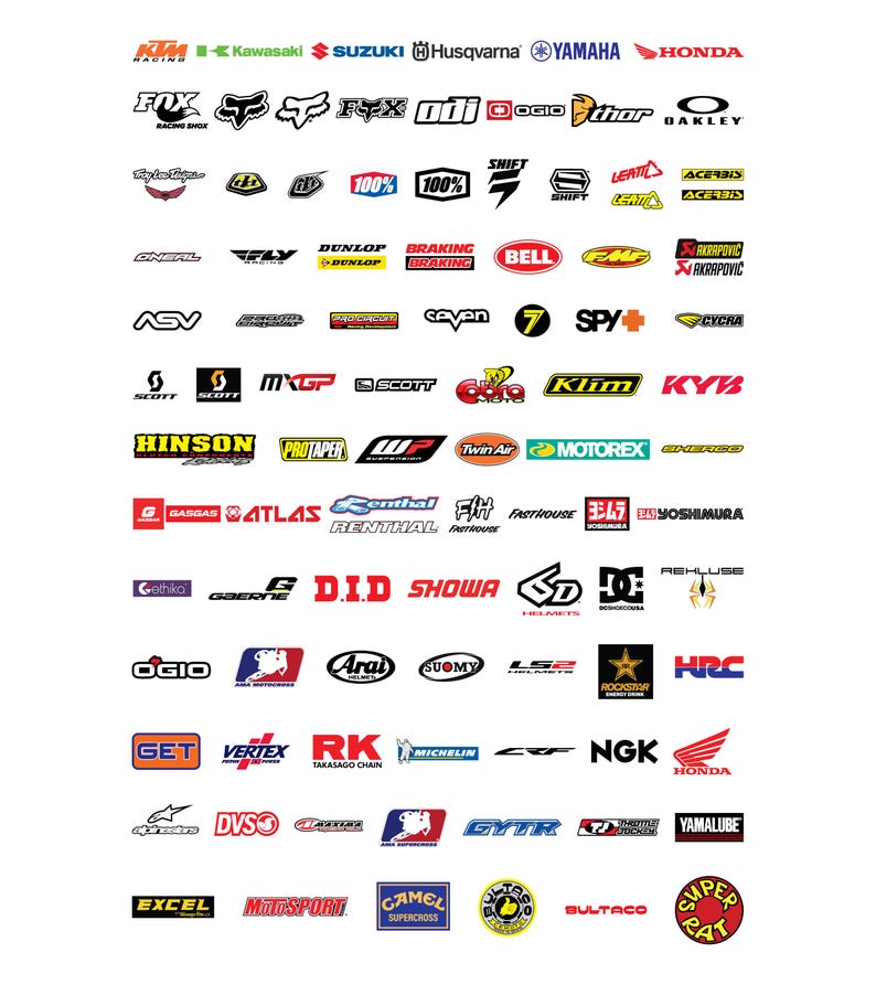 Motocross Brand Logos Bundle | 98 Logo Designs | PDF, AI, EPS, Dxf ...