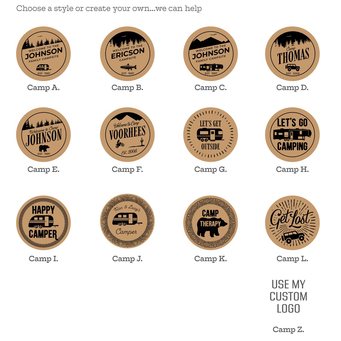 Personalized Camping Coasters Custom Coaster Set of 4 | Etsy