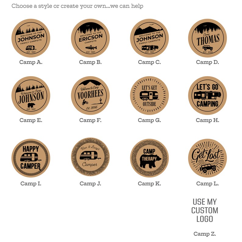 Personalized Camping Coasters Custom Coaster Set of 4 | Etsy