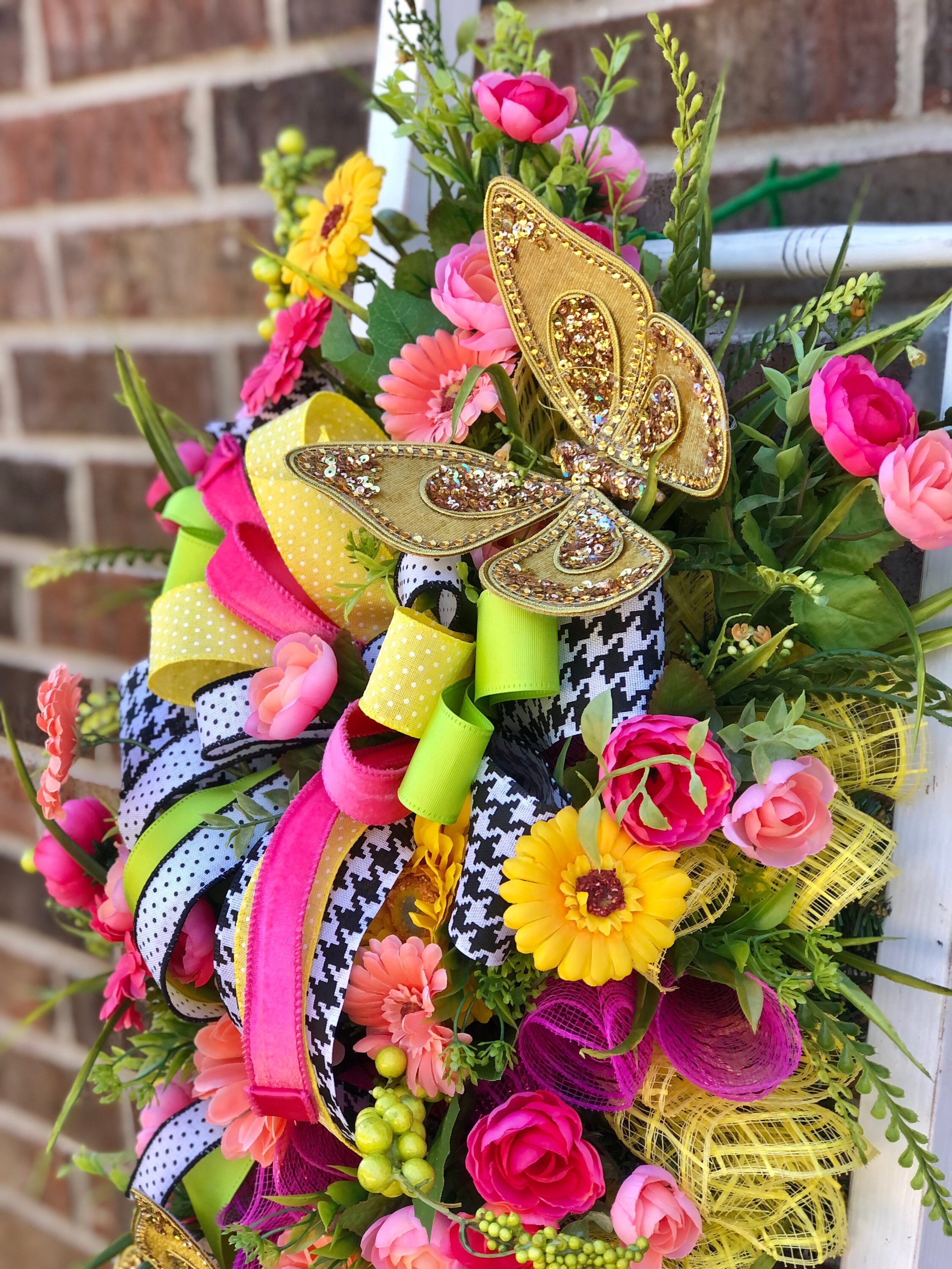 Spring Wreath, Spring Swag, Front Door Spring Swag, Color Wreath ...