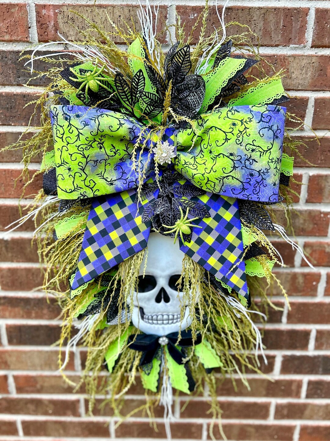 Skeleton Swag, Halloween Swag, Skeleton Wreath, Elegant Skeleton ...