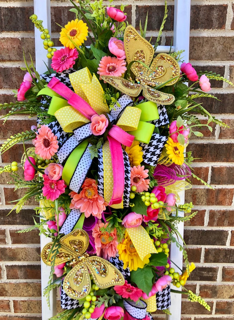 Spring Wreath, Spring Swag, Front Door Spring Swag, Color Wreath ...