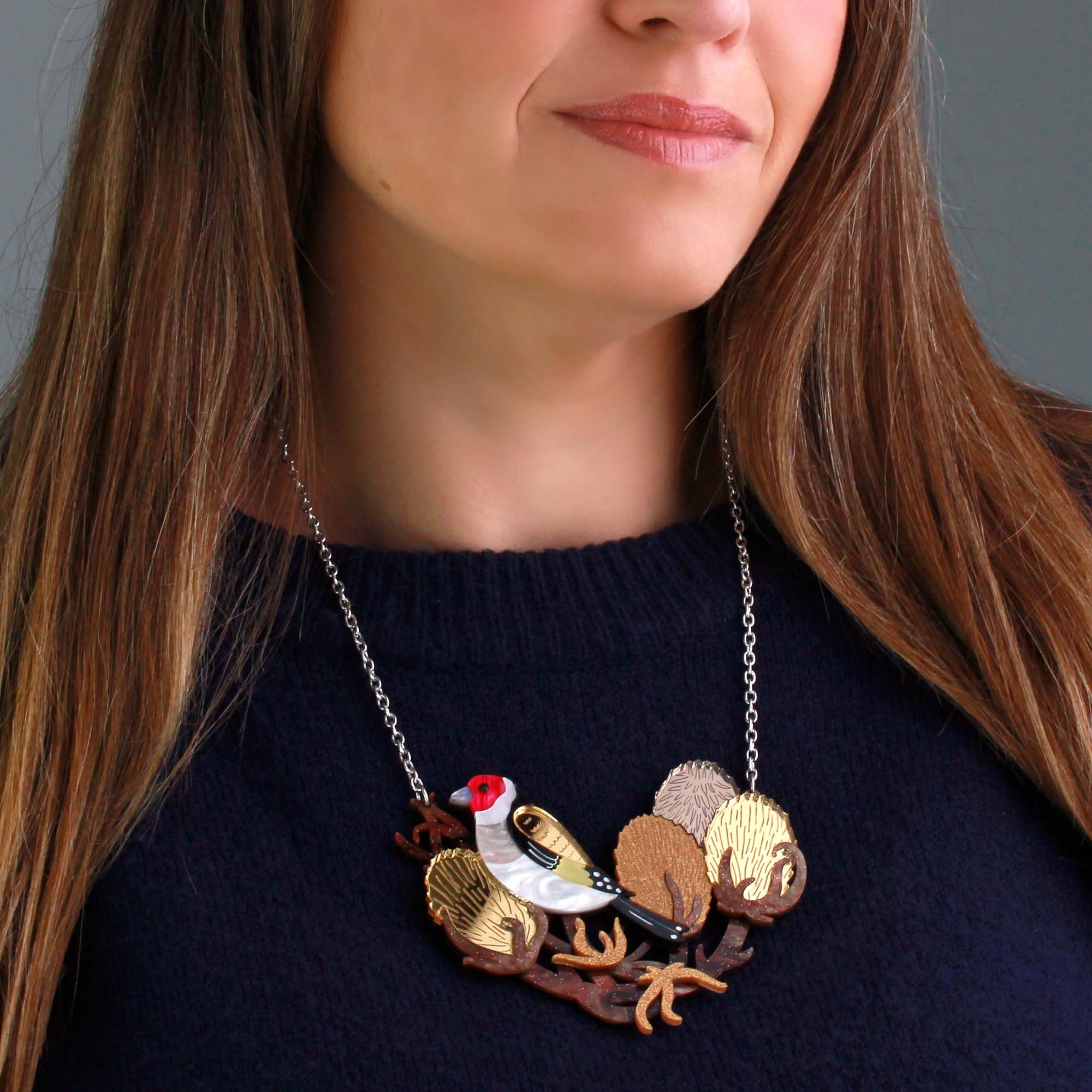 Goldfinch Bird Necklace | British Birds Design | Bird Lover Gift ...