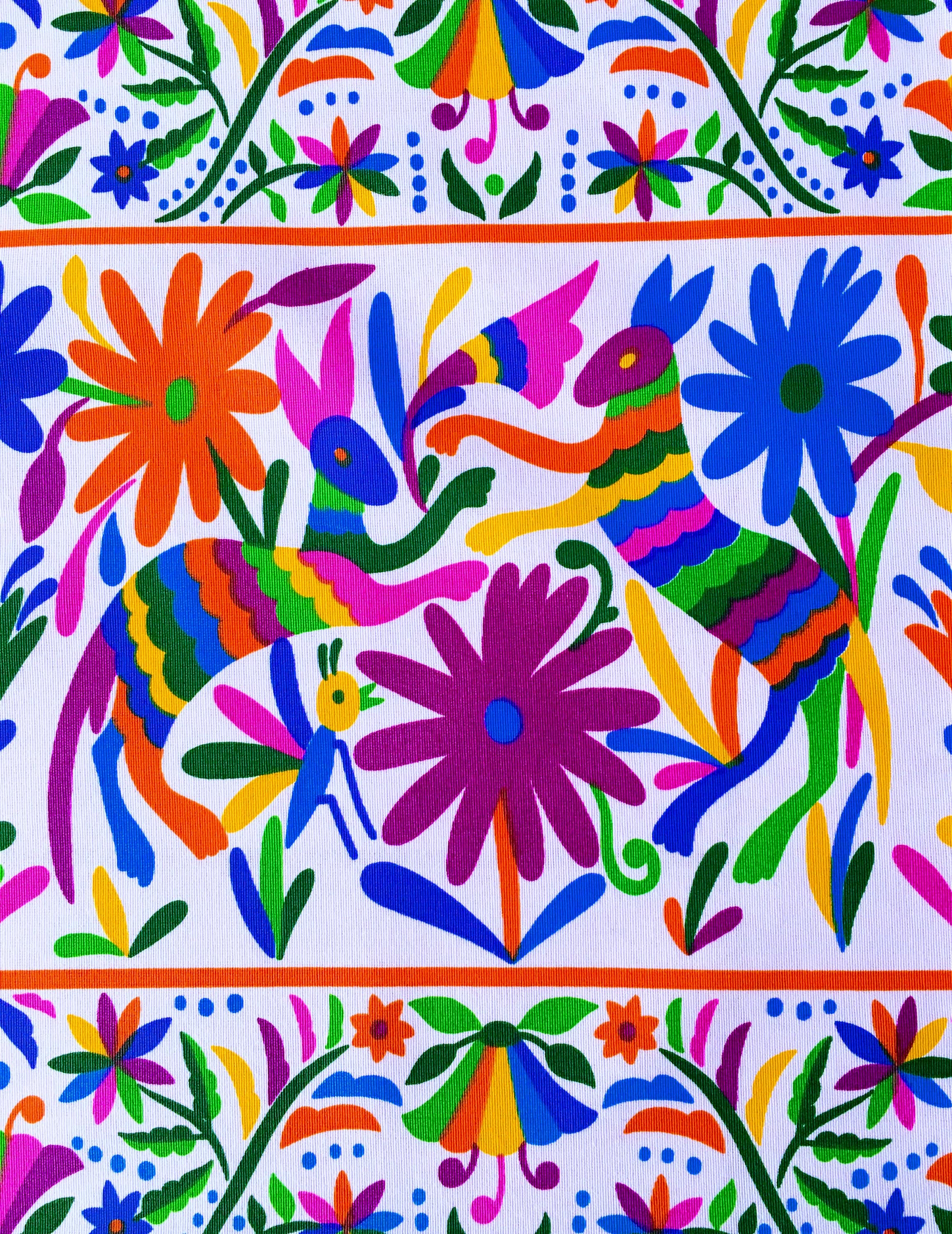 Mexican Table Runner, Otomi Table Runner, Mexican Tablecloth, Colorful ...