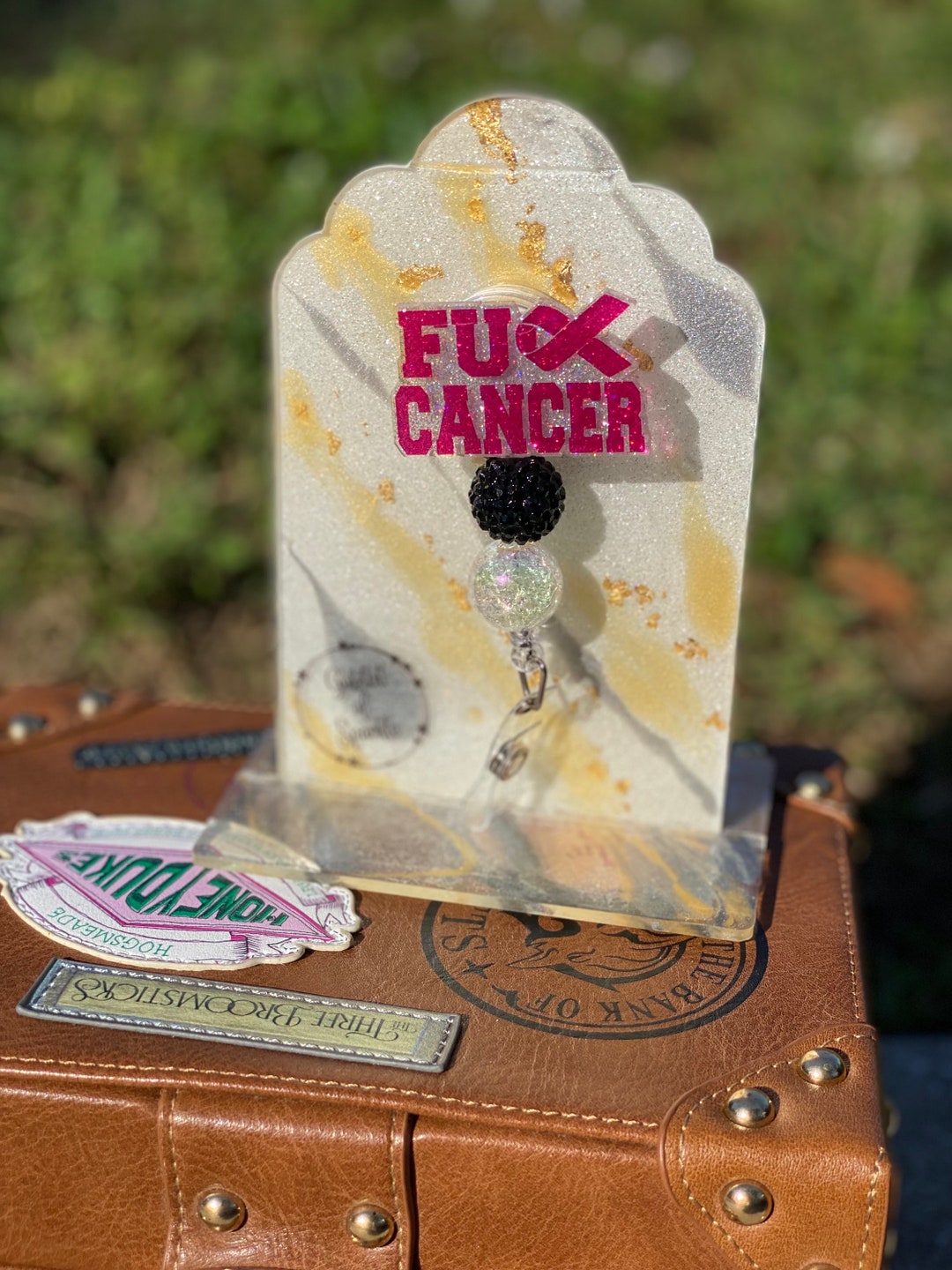 F Cancer - F*ck Cancer - Cancer Awareness- Cancer Ribbon - Badge Reel ...
