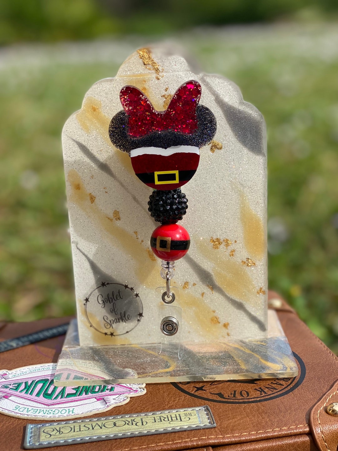 Christmas Mouse Badge Reel - Santa Badge Reel - Mrs. Claus - Cute ...