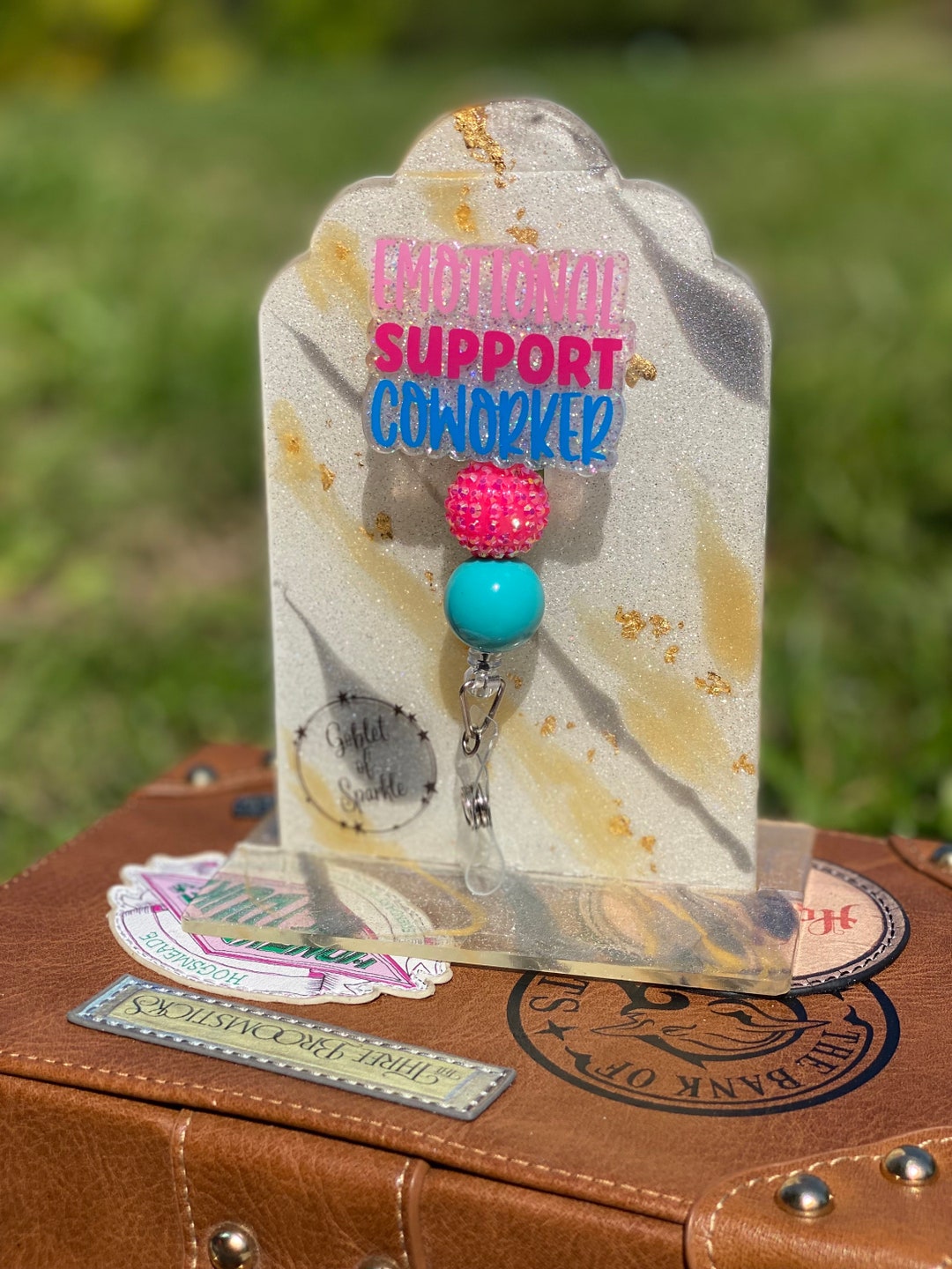 Emotional Support Coworker - Funny Badge - Sarcastic Badge Reel ...