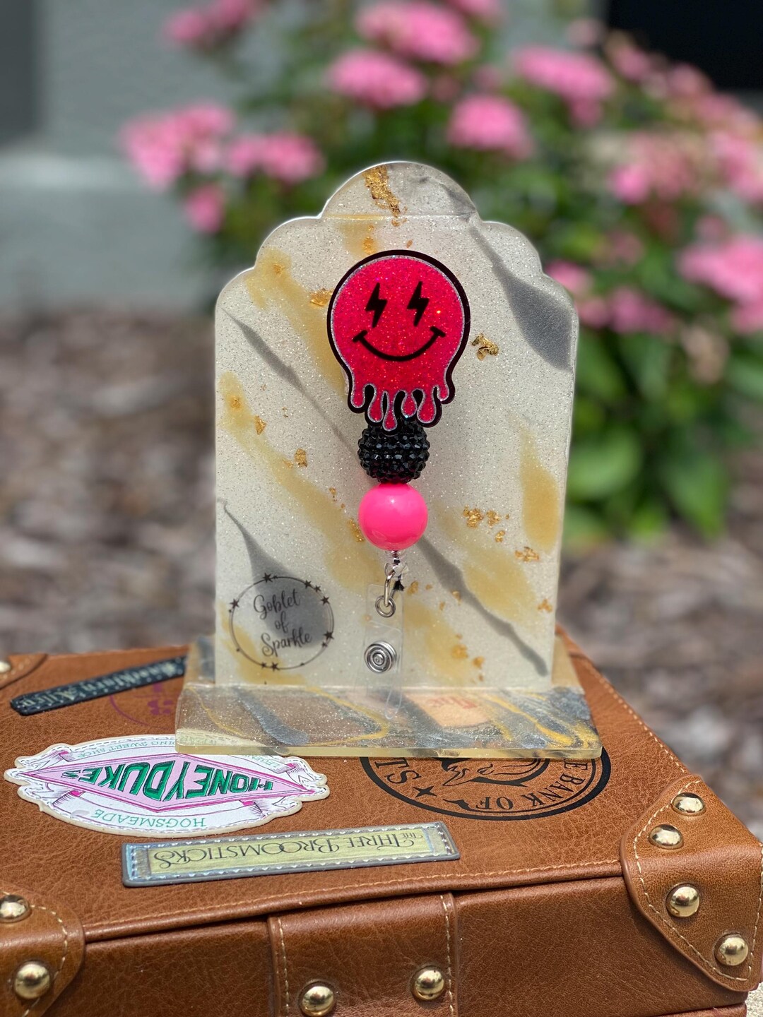 Dripping Smile Badge - Smile Face - Drippy Smile Face -fun Badge Reel ...