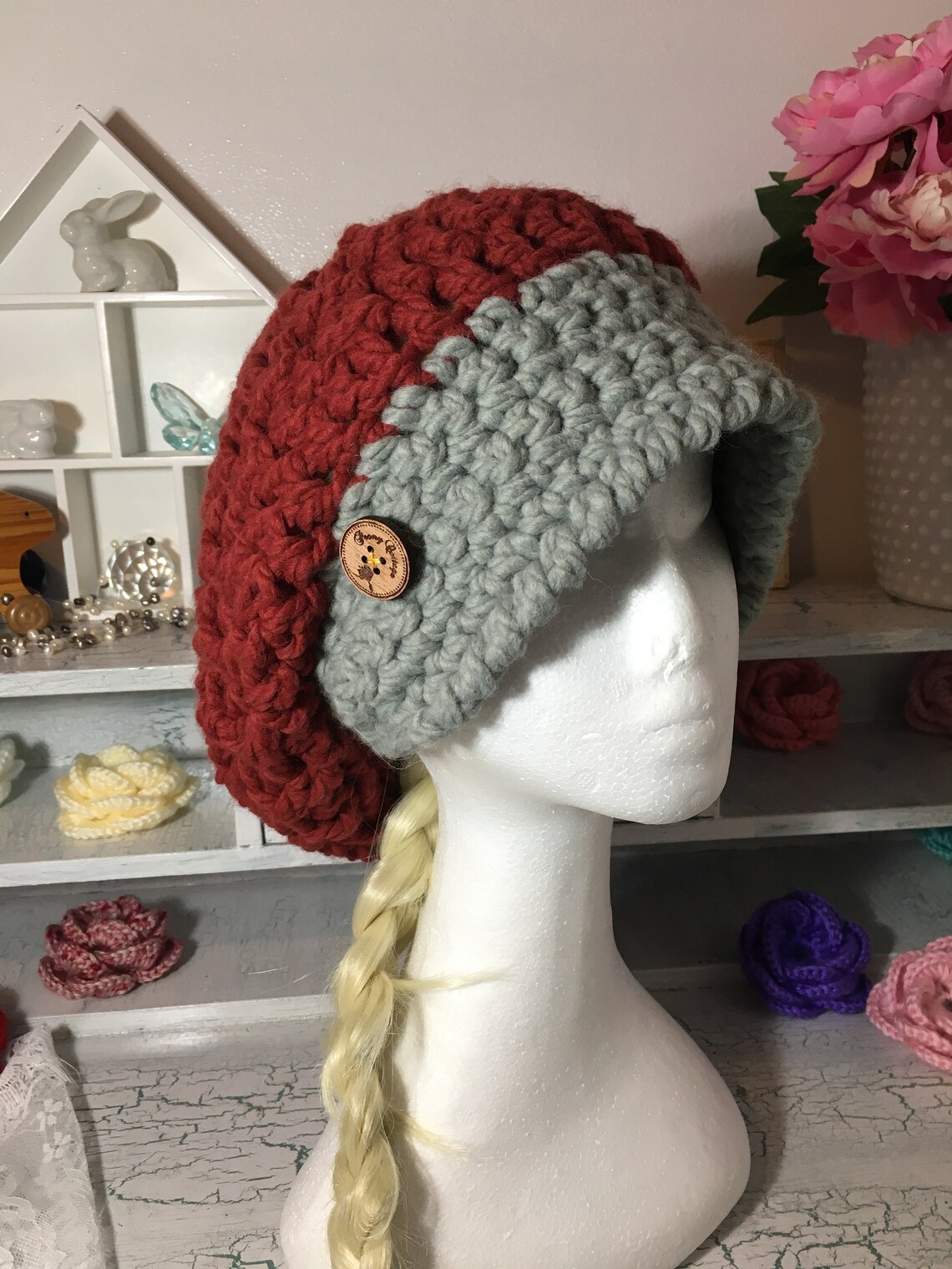 Wool Brimmed Slouch Hat | Etsy