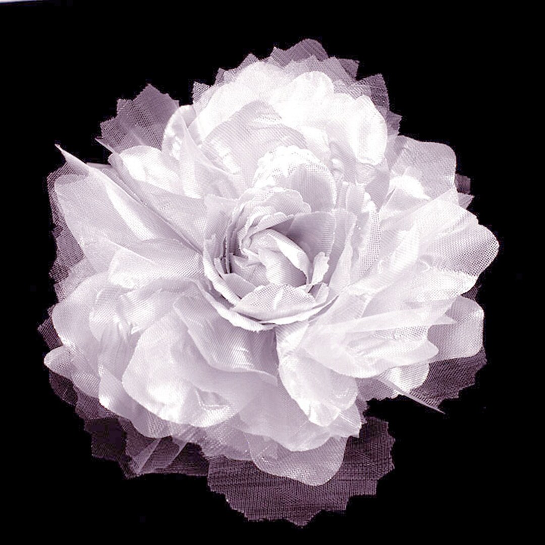 Large Silver Color Flower Pin - Etsy