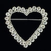 Rhinestone Heart Brooch - Etsy