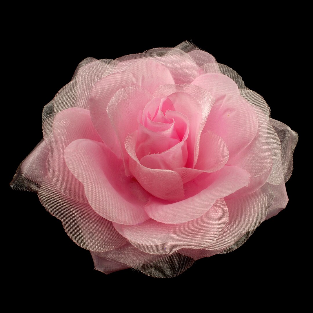Pink Organza Rose Flower - Etsy