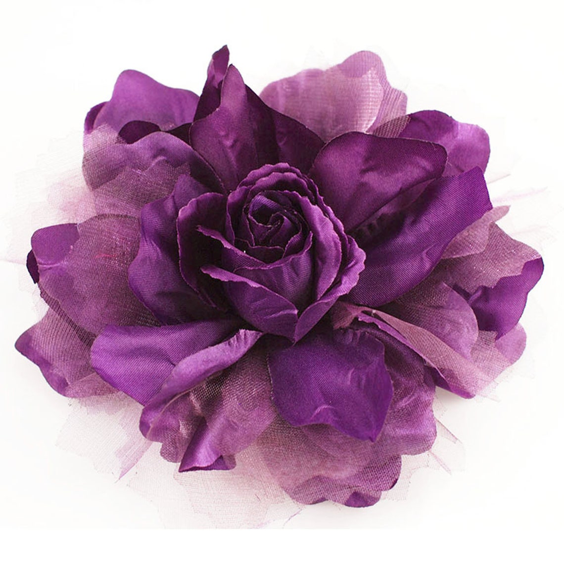 Large Purple Flower With Pin on Back - Etsy