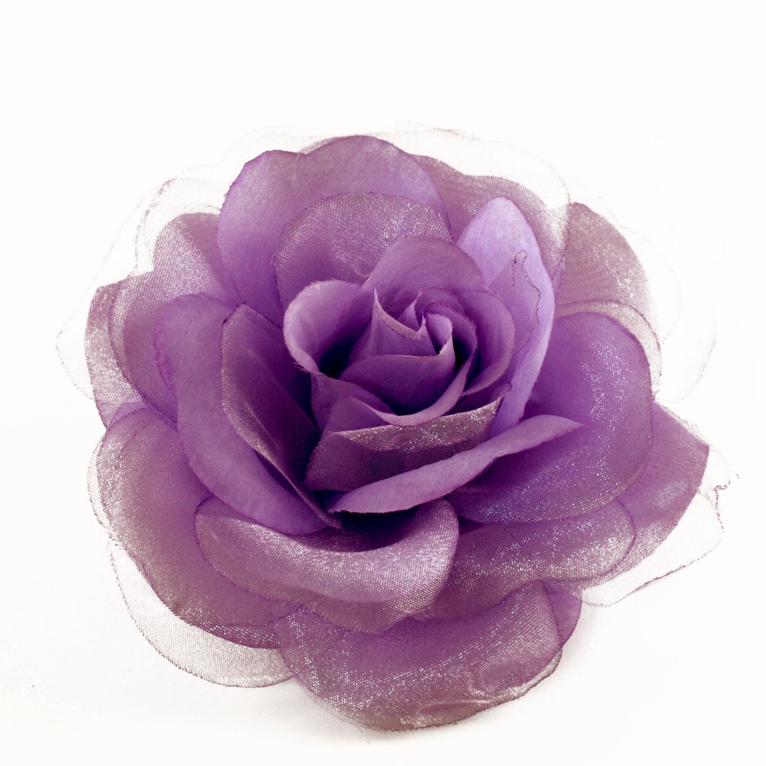 Lavender Organza Rose Flower - Etsy