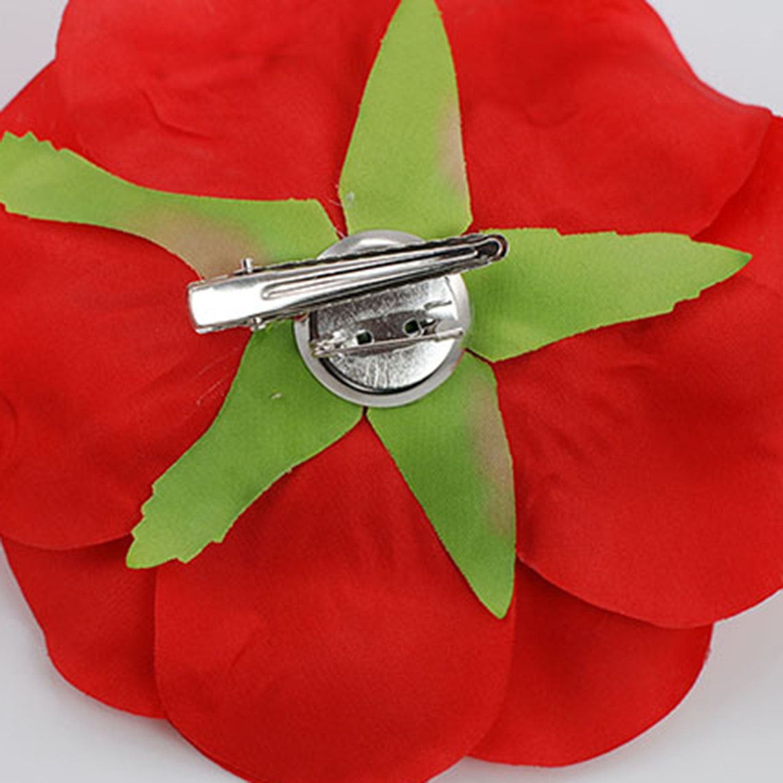 Red Rose Flower Brooch - Etsy