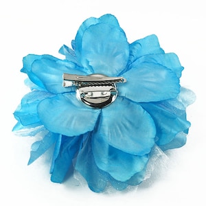 Large Aqua Blue Flower Pin - Etsy
