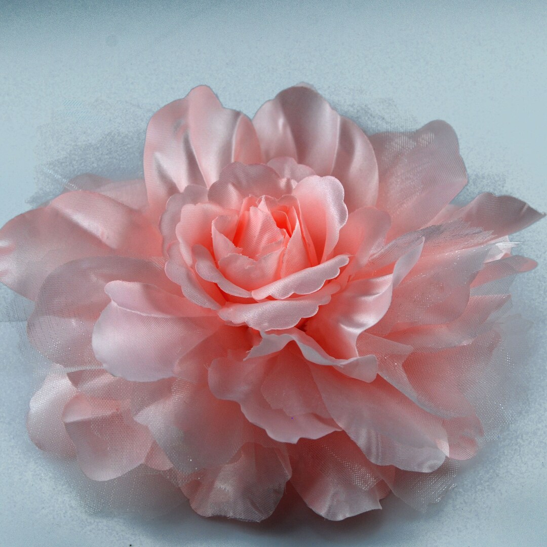 Large Light Pink Color Flower With Pin Back - Etsy