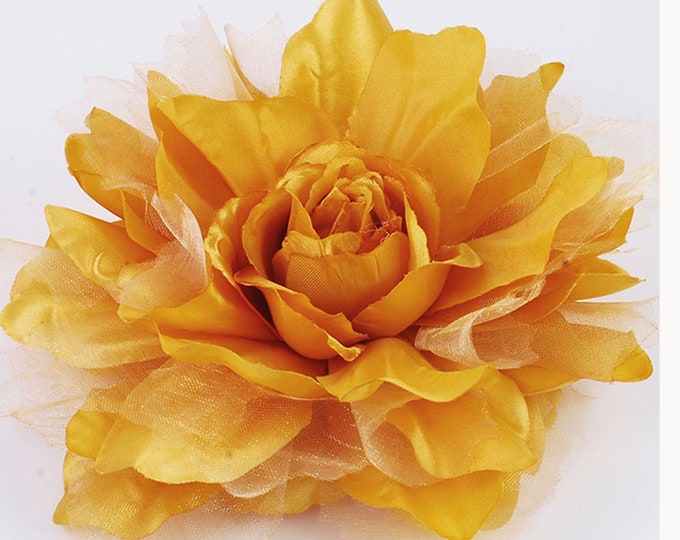 Large Gold Fabric Flower - Etsy