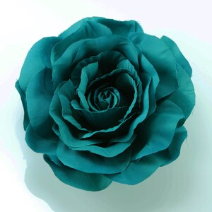 Teal Color Rose Fabric Flower - Etsy