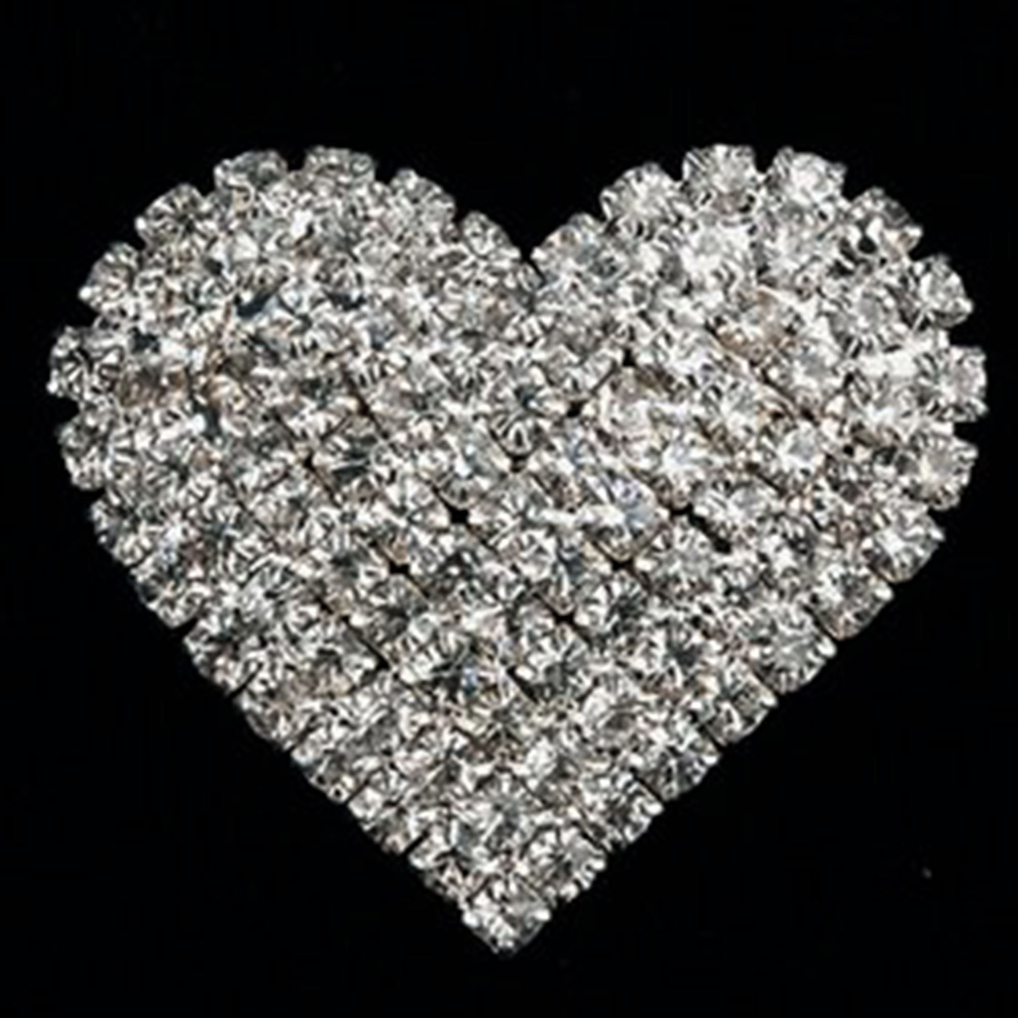 Rhinestone Heart Brooch - Etsy