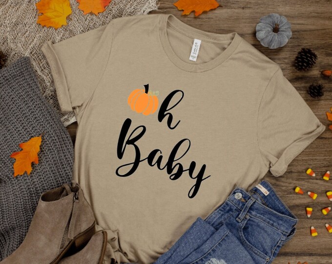 Oh Baby Fall Maternity Shirt, Fall Holiday Thanksgiving Maternity Shirt ...