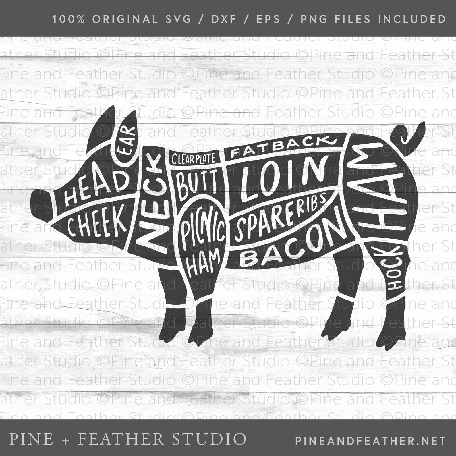 Pig SVG Cut Files for Cricut: For Farmhouse Decor Kitchen | Etsy