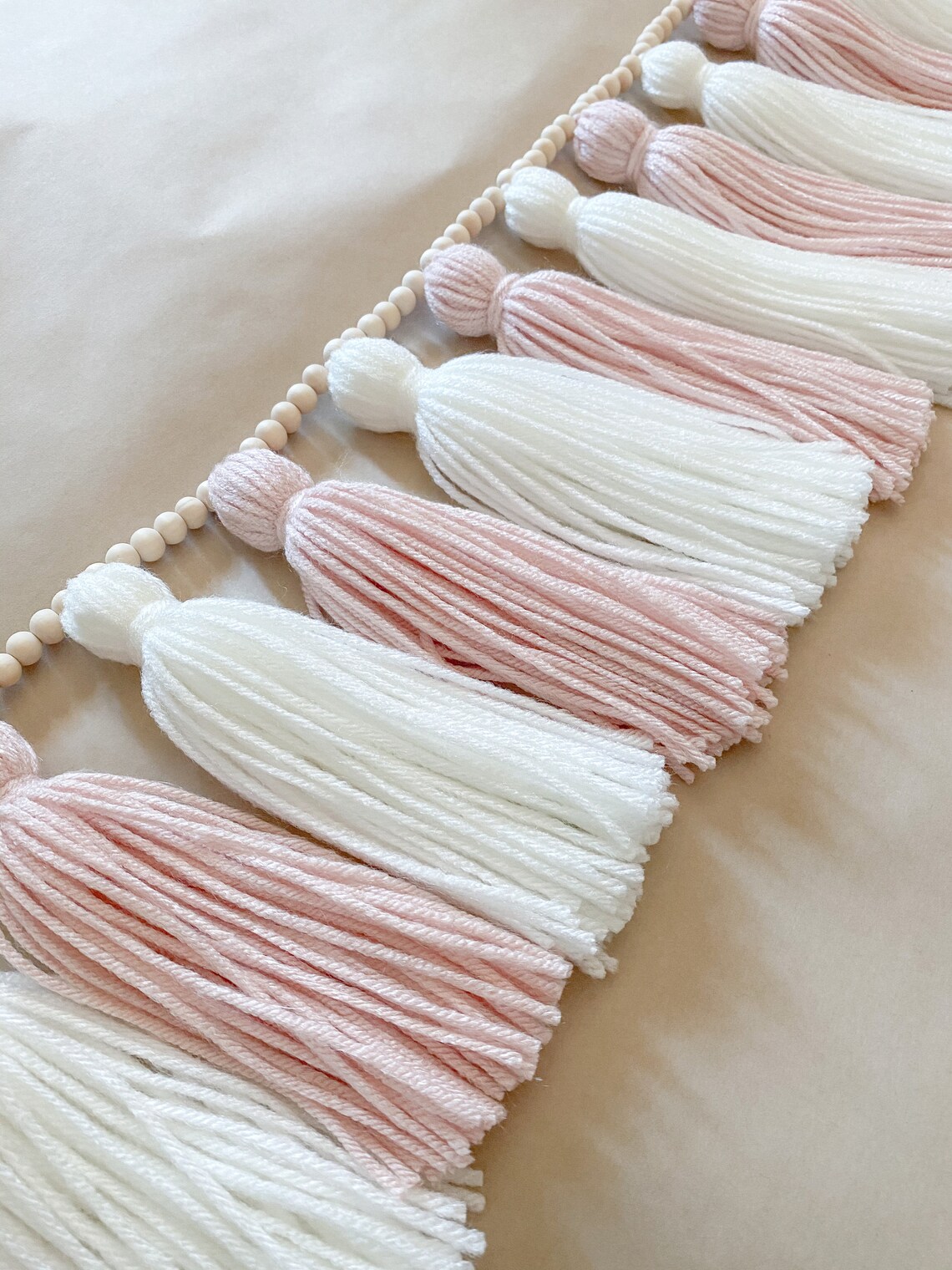Blush Pink + Cream Tassel Garland - Etsy