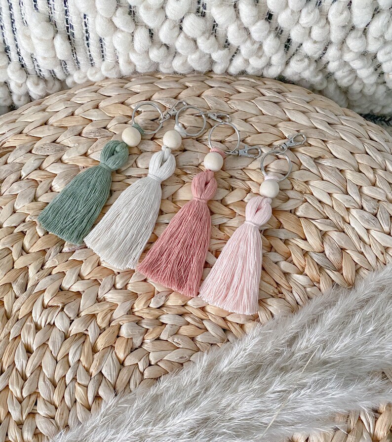 Mini Tassel Keychain - Etsy