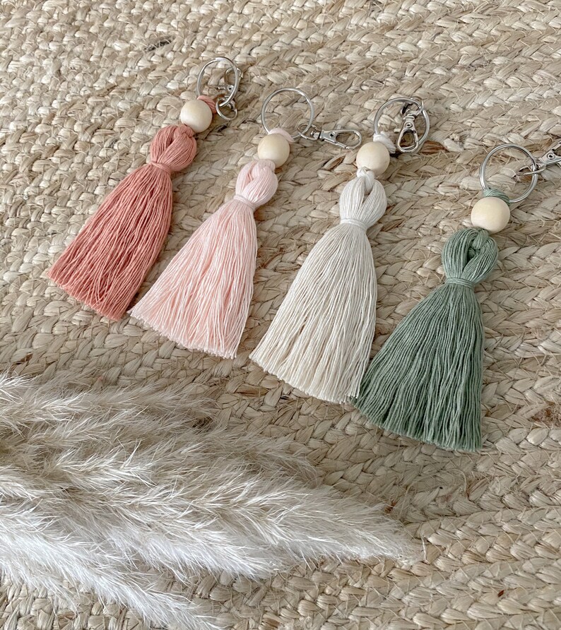 Mini Tassel Keychain - Etsy