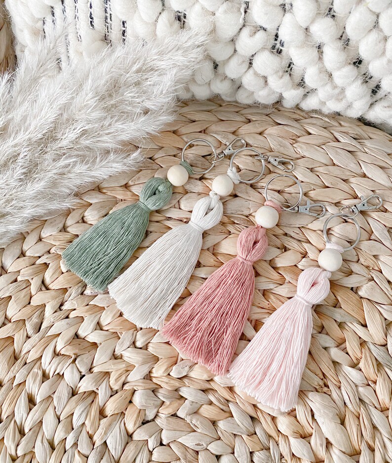 Mini Tassel Keychain - Etsy