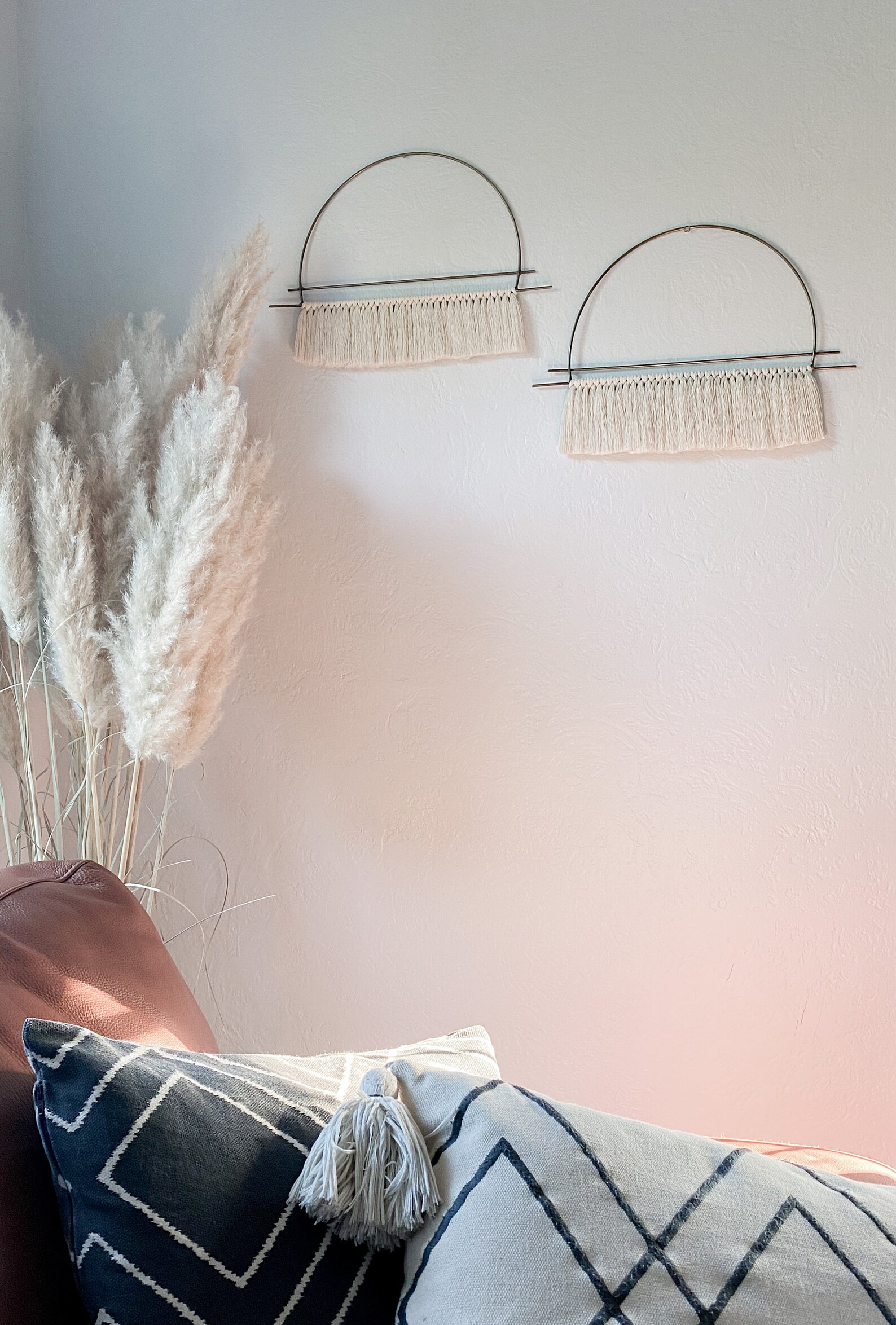 Minimal Modern MCM Half Moon Macrame / Wall Hanging / Wall | Etsy