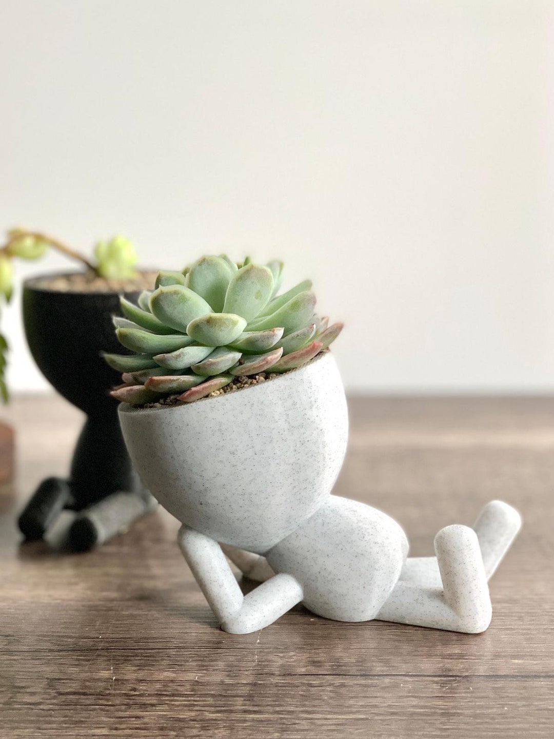 Ornament Plant Pot, Cute Indoor Planters, Plant Gift, Tiny People Cute ...