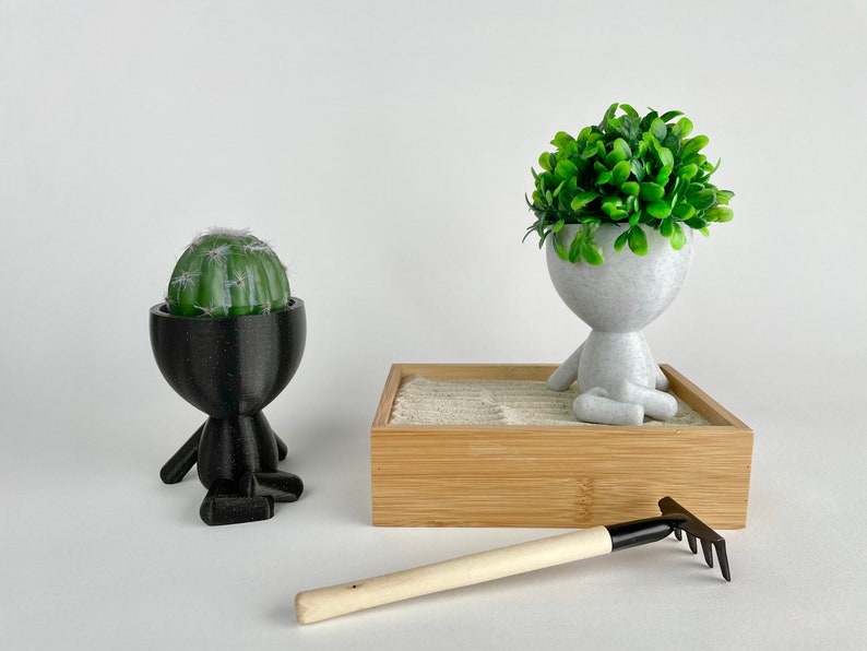 Yoga Pot Cute Plant Pot Zen Planter Zen Decor Boho Decor - Etsy