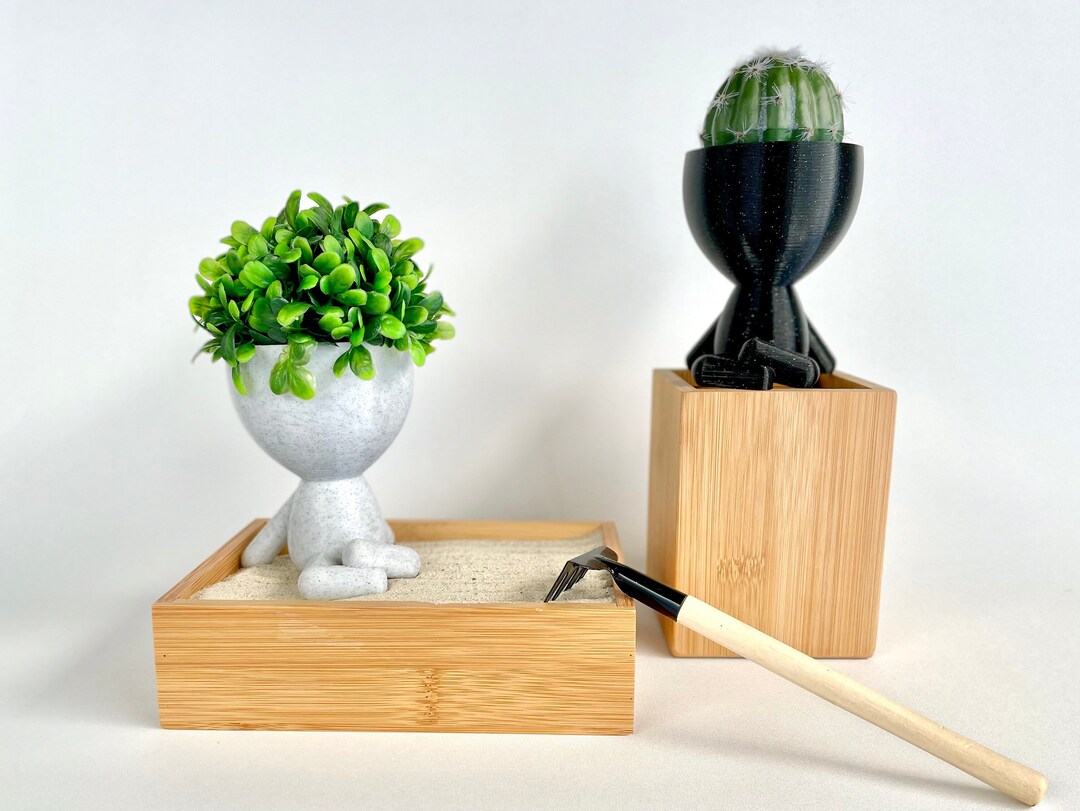 Yoga Pot, Cute Plant Pot, Zen Planter, Zen Decor, Boho Decor, 3D ...