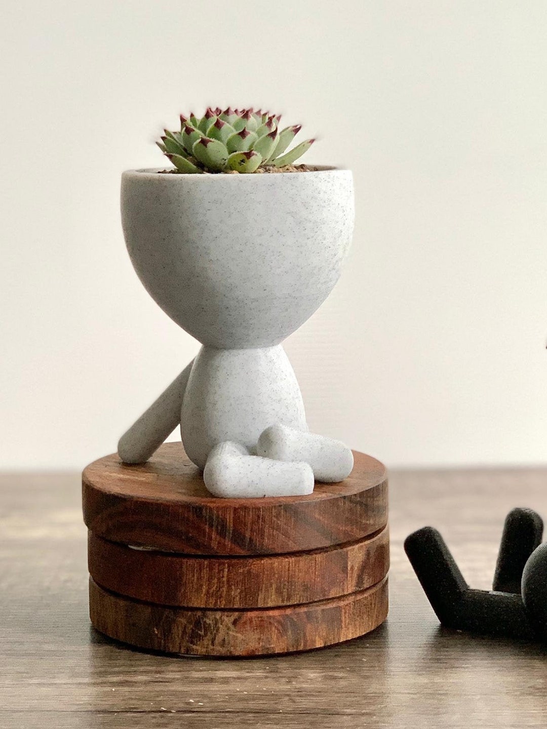 Little People Crossed Legs Planter - Cute Funny Succulent Cactus Plant ...