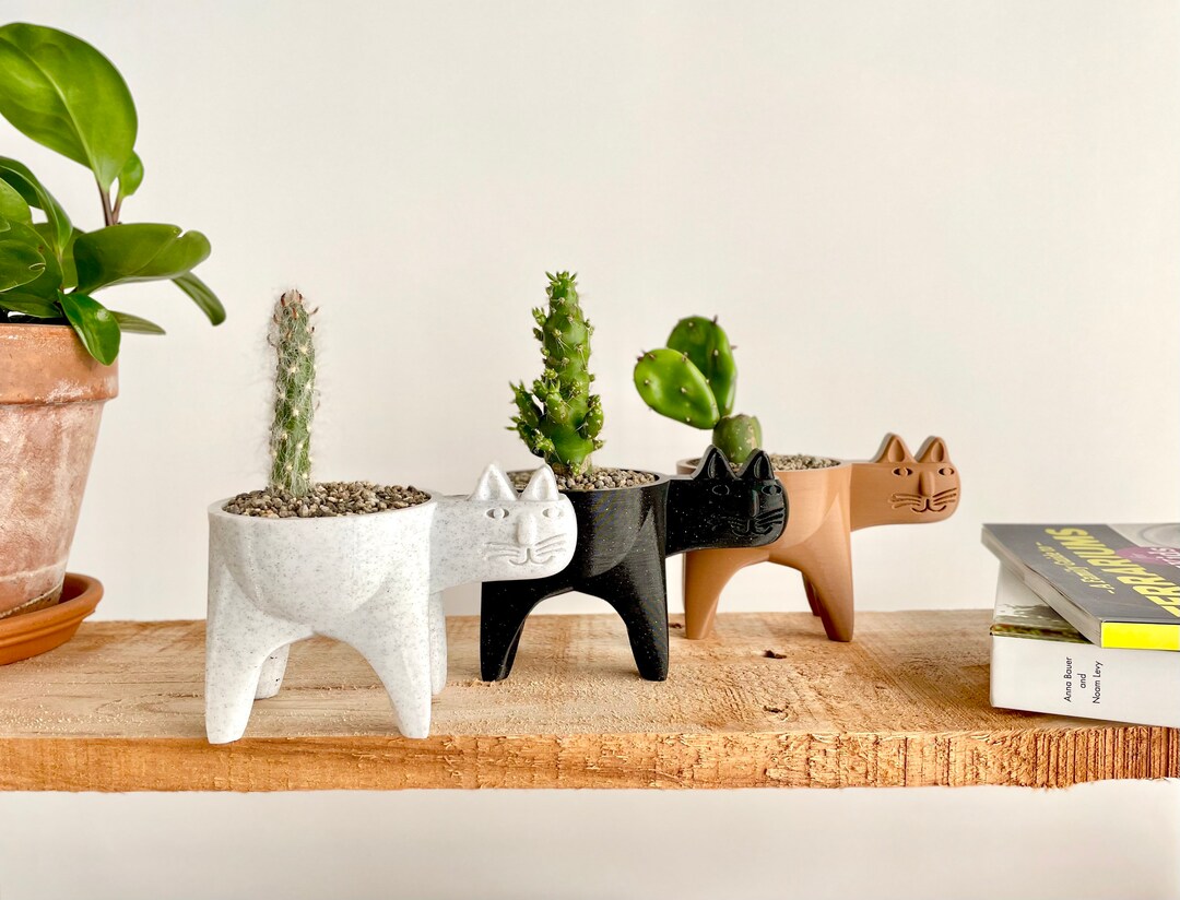 Cat Planter, Cat Cactus Planter, Cat Succulent Planter, Cat Gift Idea ...