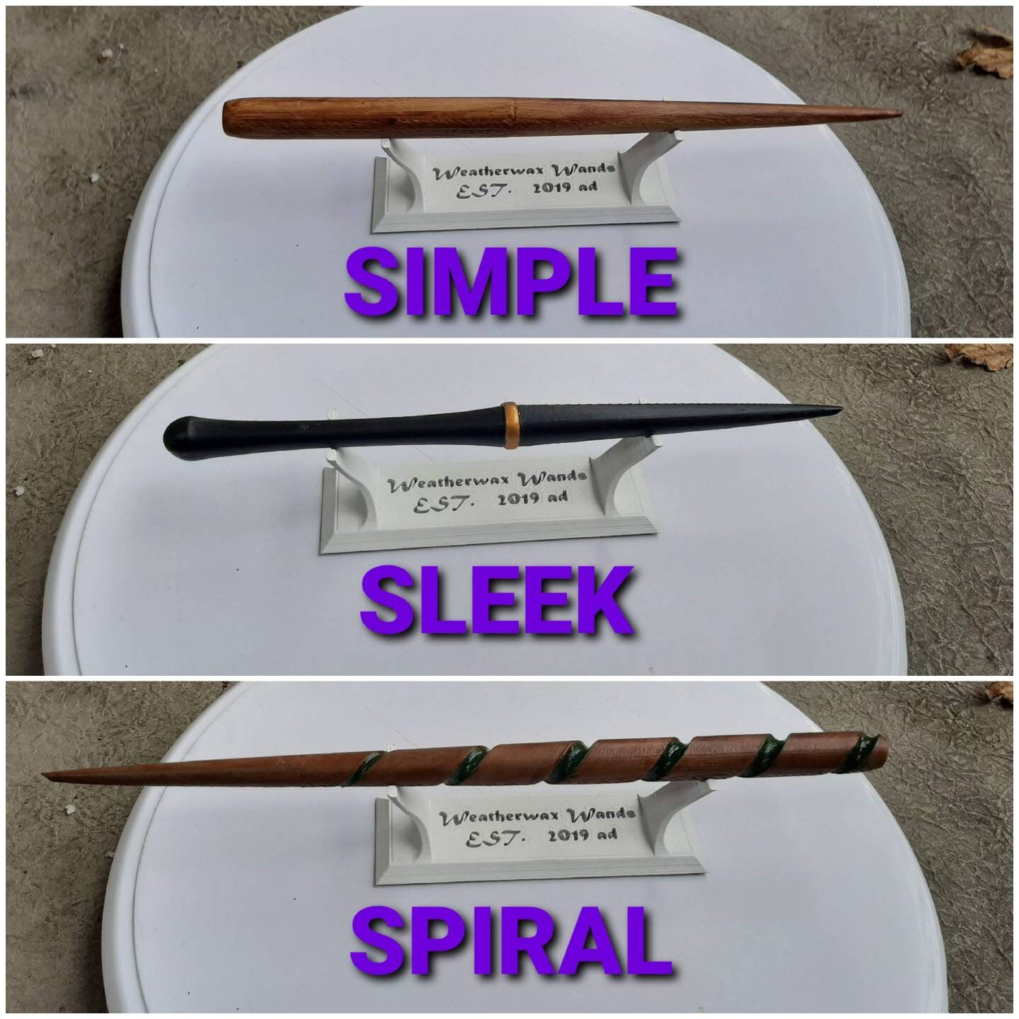 Hand Painted 3d Printed Plastic Basic Starter Wand | Etsy