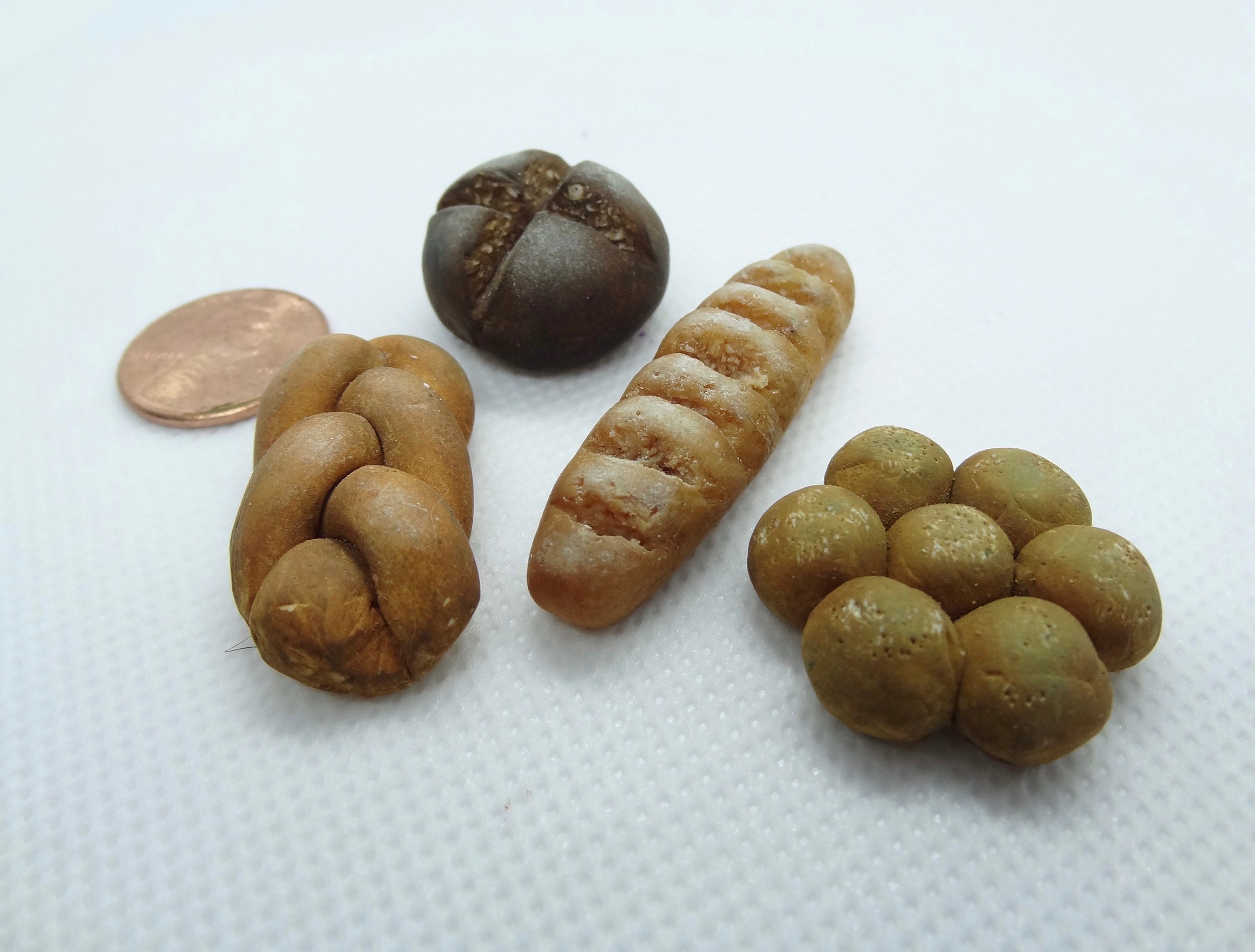 Miniature polymer clay assorted breads mini clay bread set | Etsy