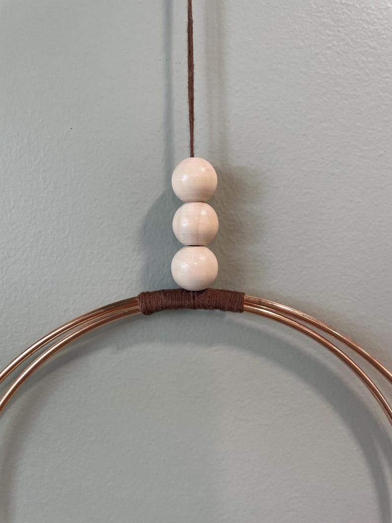 Handmade Boho Stacked Hoops Wall Hanging, Boho Gold Hoop Yarn Wall ...