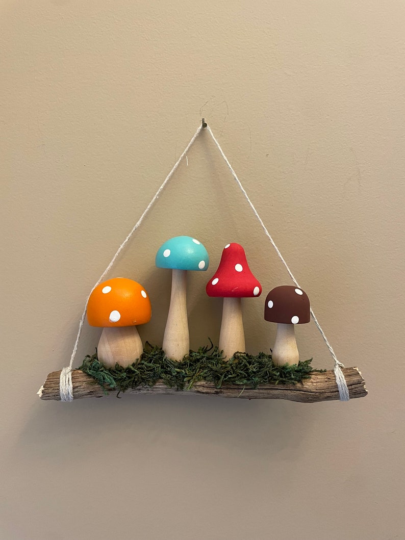 Woodland Mushroom Wall Hanging Decor, Cottage Core Mushroom Wall Decor ...