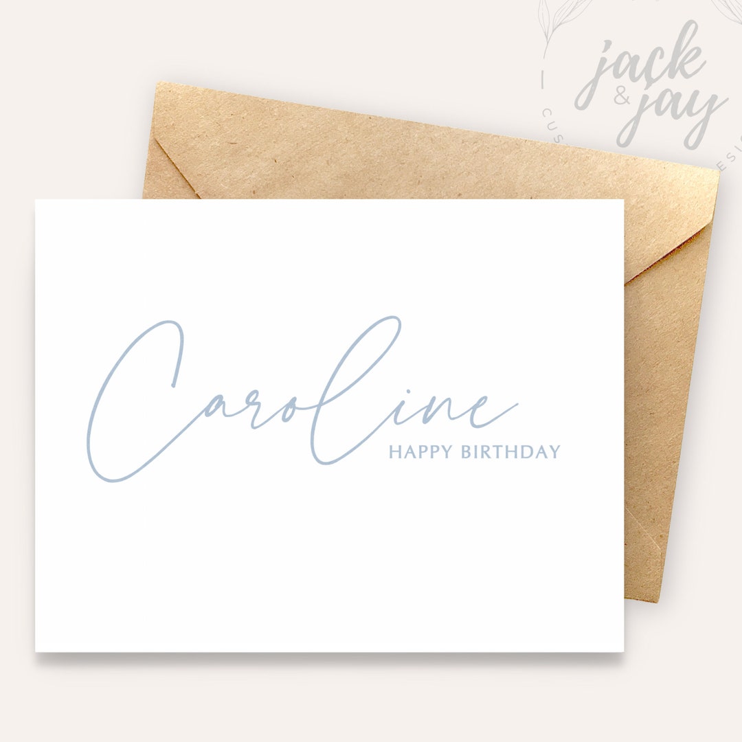 Personalized Birthday Card - Happy Birthday Custom Name | Personalized ...