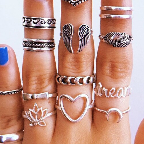 15 Piece Dream Big Ring Set Jewelry Gift Set Perfect Gift - Etsy