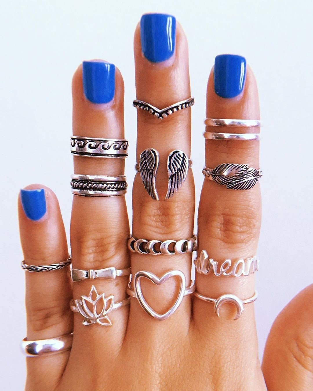 15 Piece Dream Big Ring Set Jewelry Gift Set Perfect Gift - Etsy