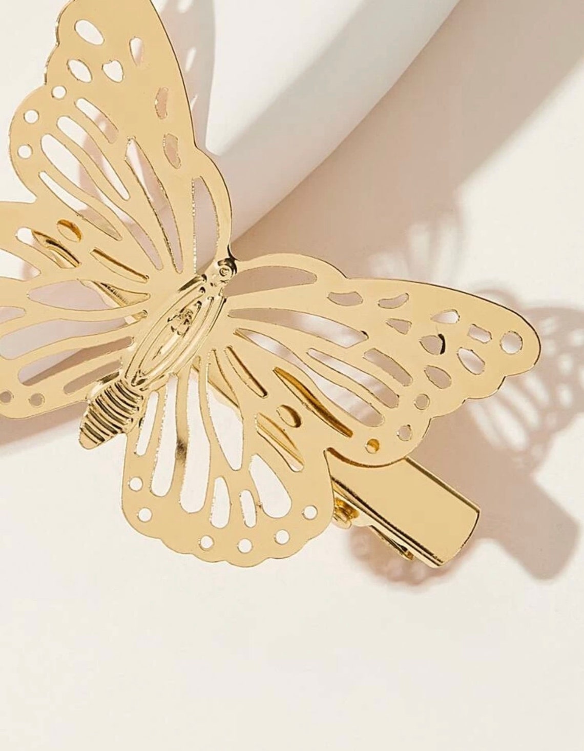 Pretty Gold Butterfly Hair Clips Butterfly Hair Accessories | Etsy