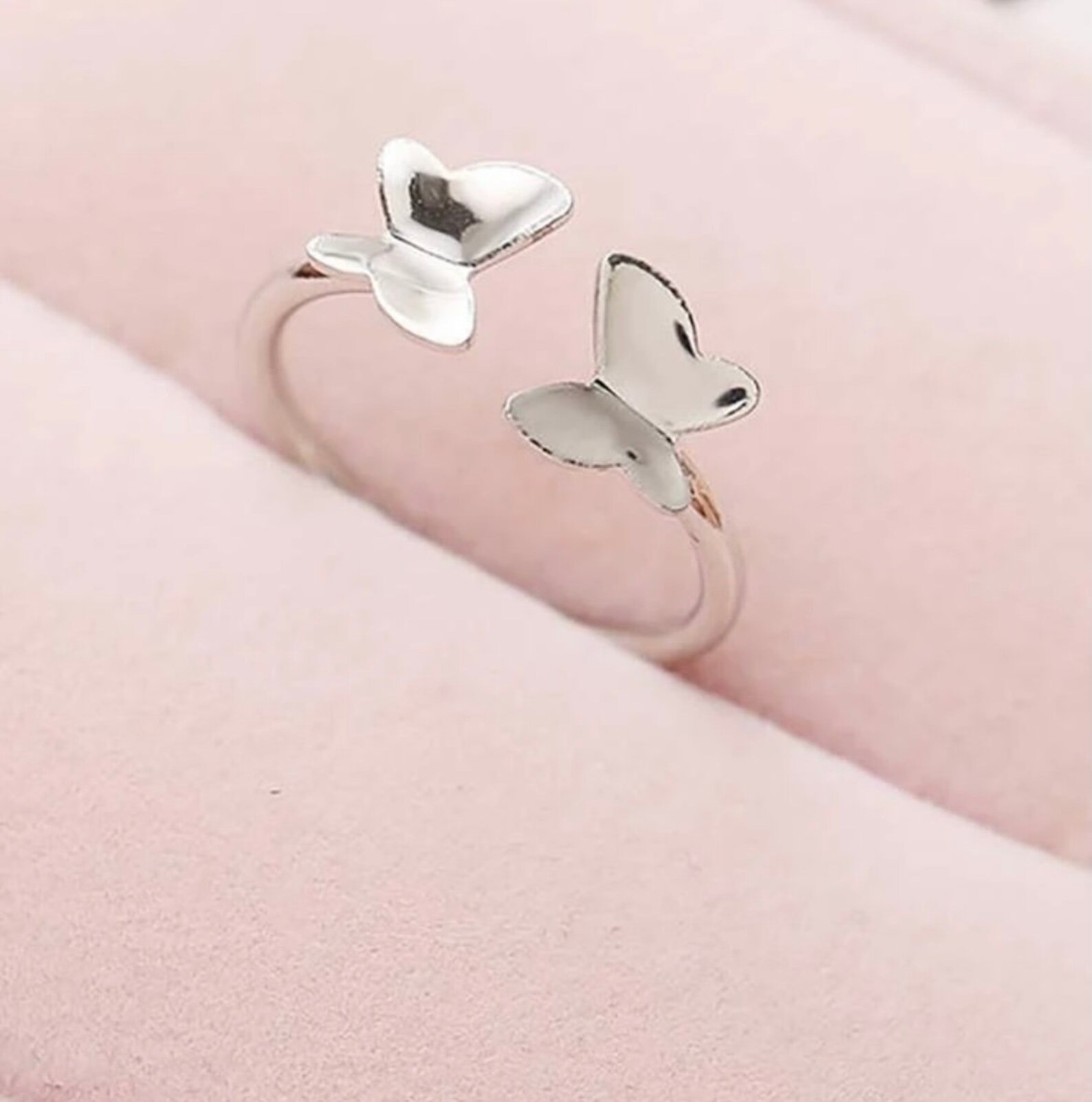 Silver Butterfly Ring Childrens Butterfly Jewelry Little | Etsy
