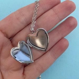 Girls Sparkly Purple Heart Locket, Silver and Purple Heart Locket ...